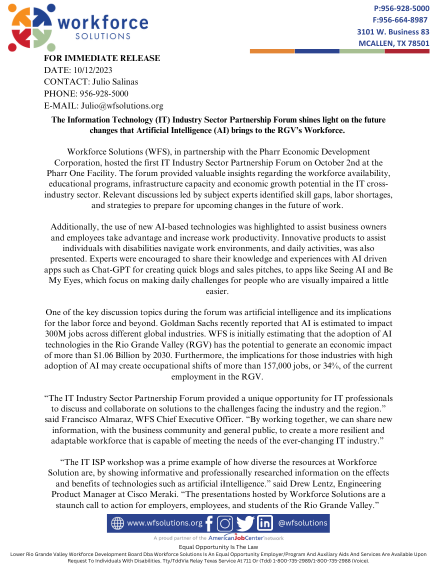 El Foro de Asociación del Sector Industrial de Tecnología de la ...